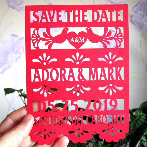 Papel Picado Save the Date - Etsy