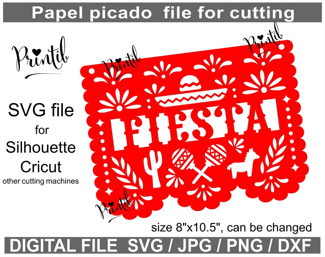 Mexico SVG 9 Files Fiesta SVG Papel Picado Banner Fiesta Decor Svg ...