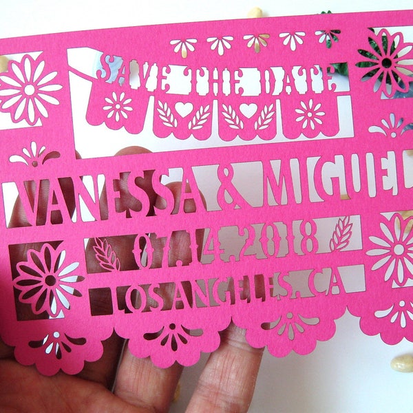 Papel Picado Save the Date - Etsy