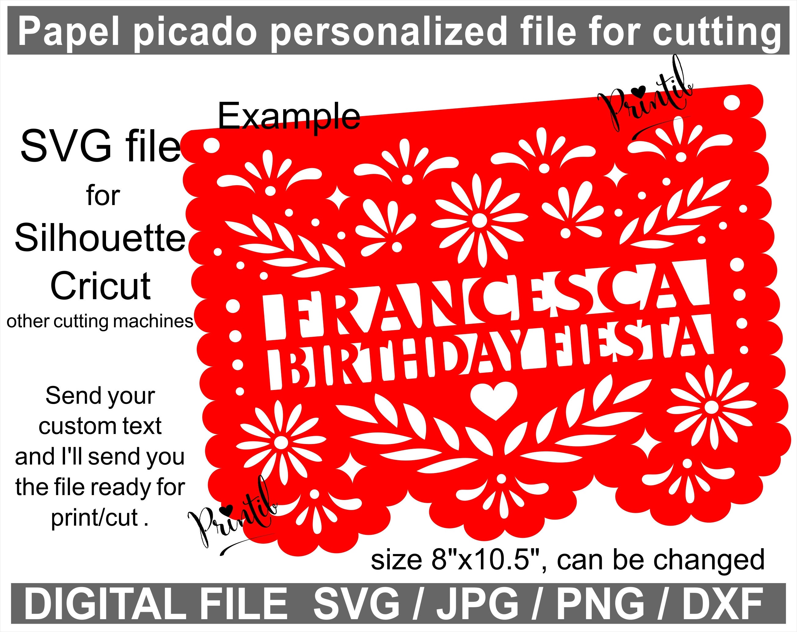 Papel Picado SVG File for Cutting Personalized File Banner - Etsy Canada