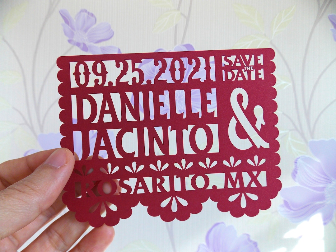 Papel Picado Save the Date: Mexican Fiesta Invitation - Etsy