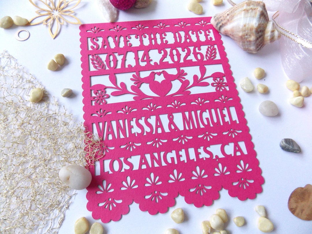 Papel Picado Save the Date: Fiesta Wedding Invitation - Etsy