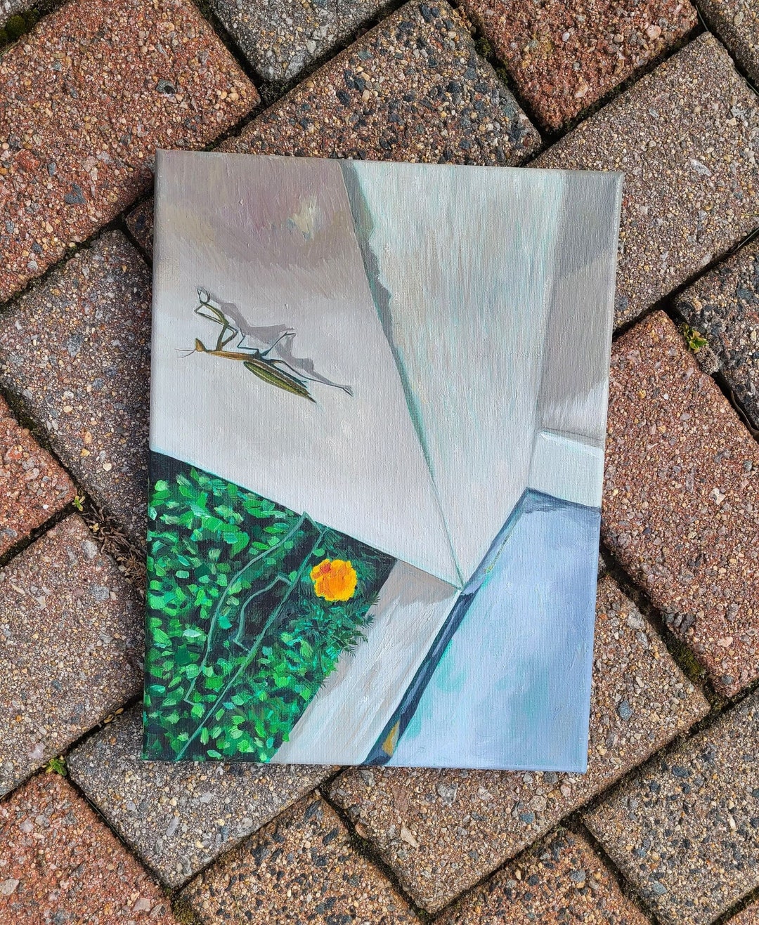 Original Oil Painting: Mantis - Etsy