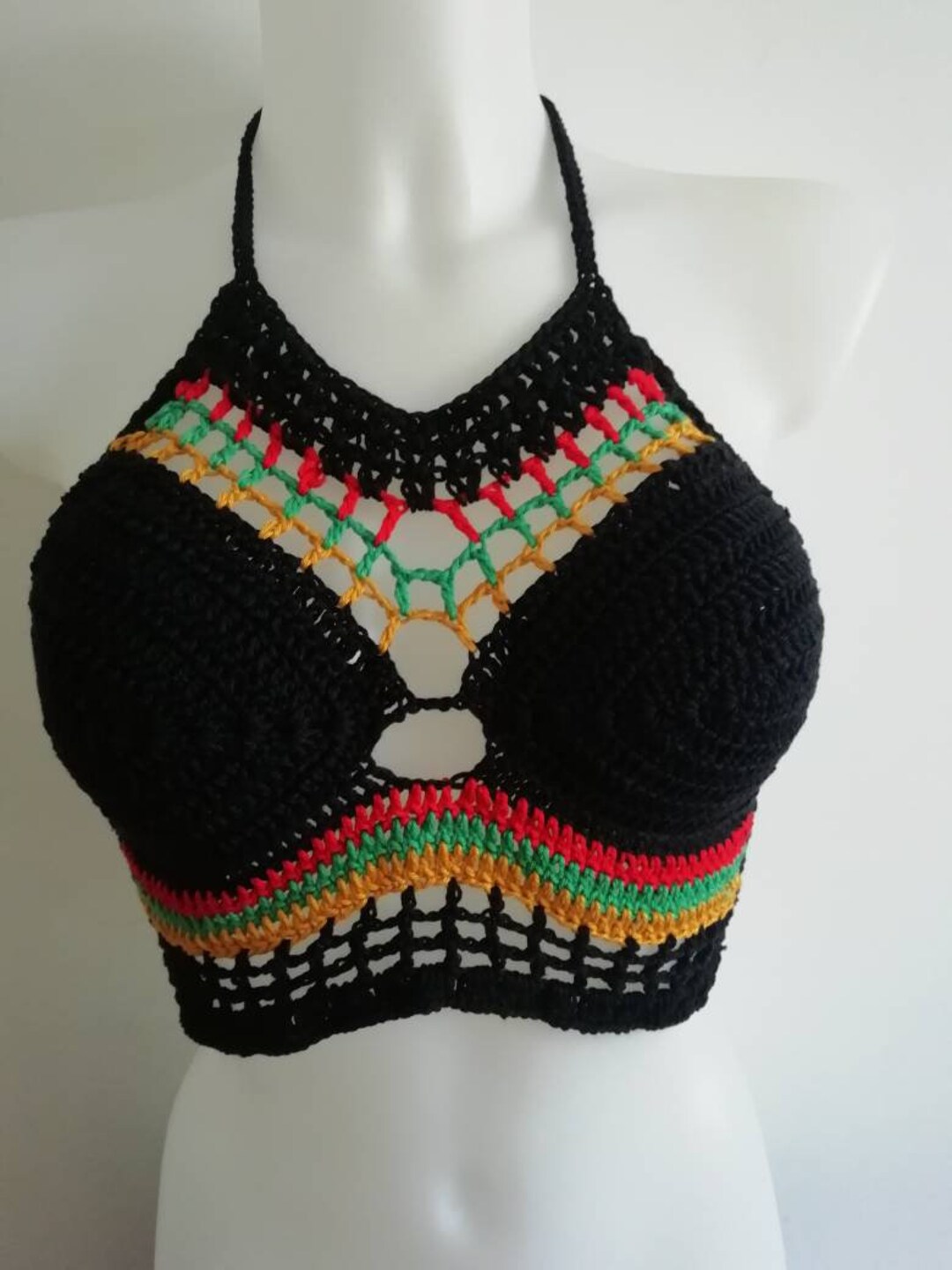 Crochet Rasta Top Gift for her Rasta Crochet Top Womens Top Crochet Top ...