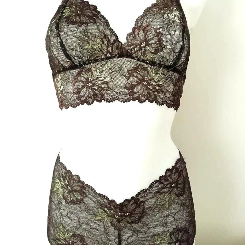 Sheer Brown Lingerie Set - Etsy UK
