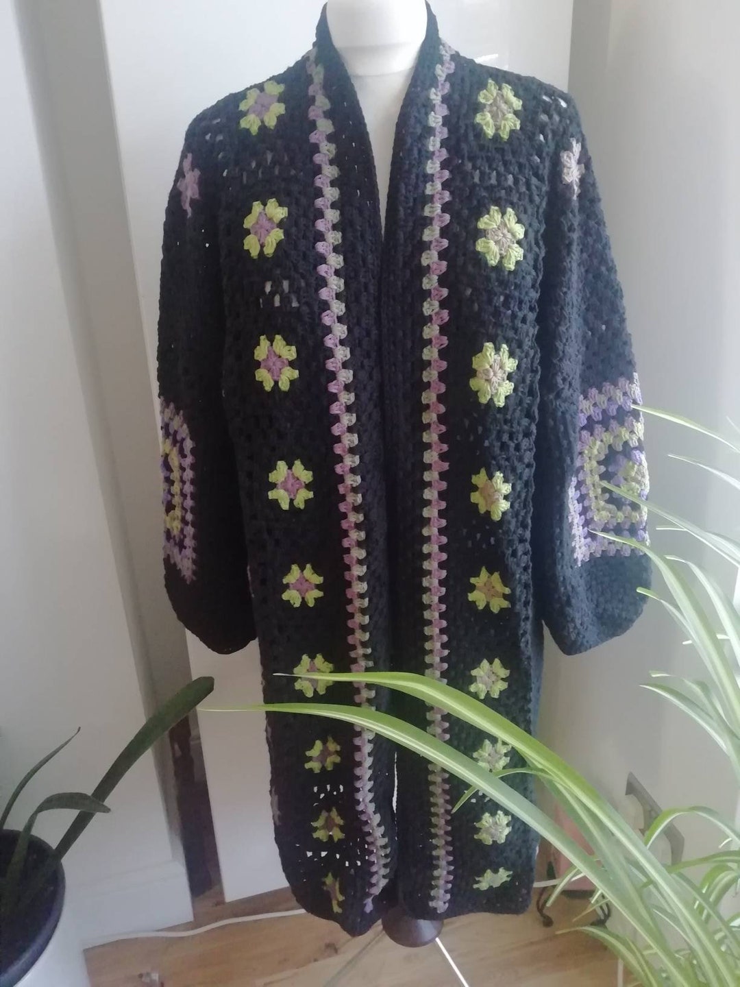 Long Boho Crochet Coat Cardigan Women Crochet Cardigan Long Sweater ...