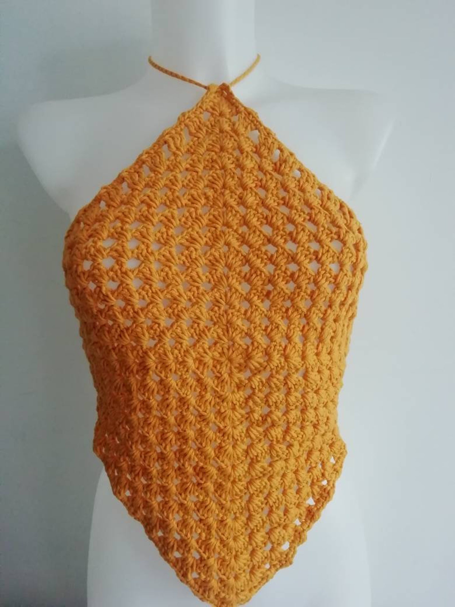 Crochet Crop Top Gift for Her Halter Neck Top Crochet Top Festival ...