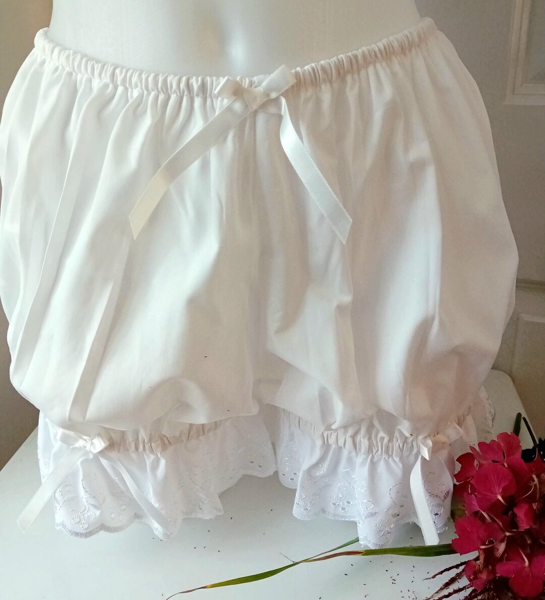 Womens Bloomers Gift for Her White Bloomers Women Cotton Bloomers ...