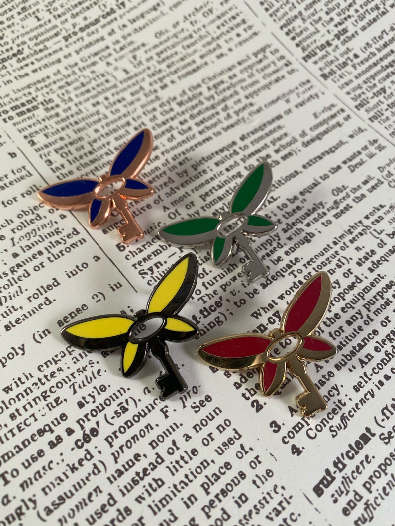 House Magical Flying Key Pin Enamel Pin Potterhead Pin - Etsy