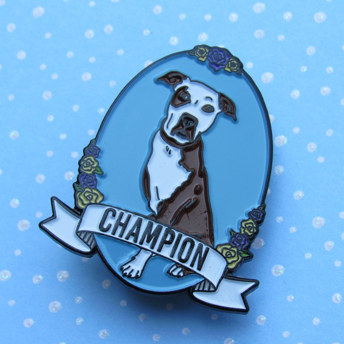 Champion Pin Parks and Recreation Pin Floral Pin - Etsy