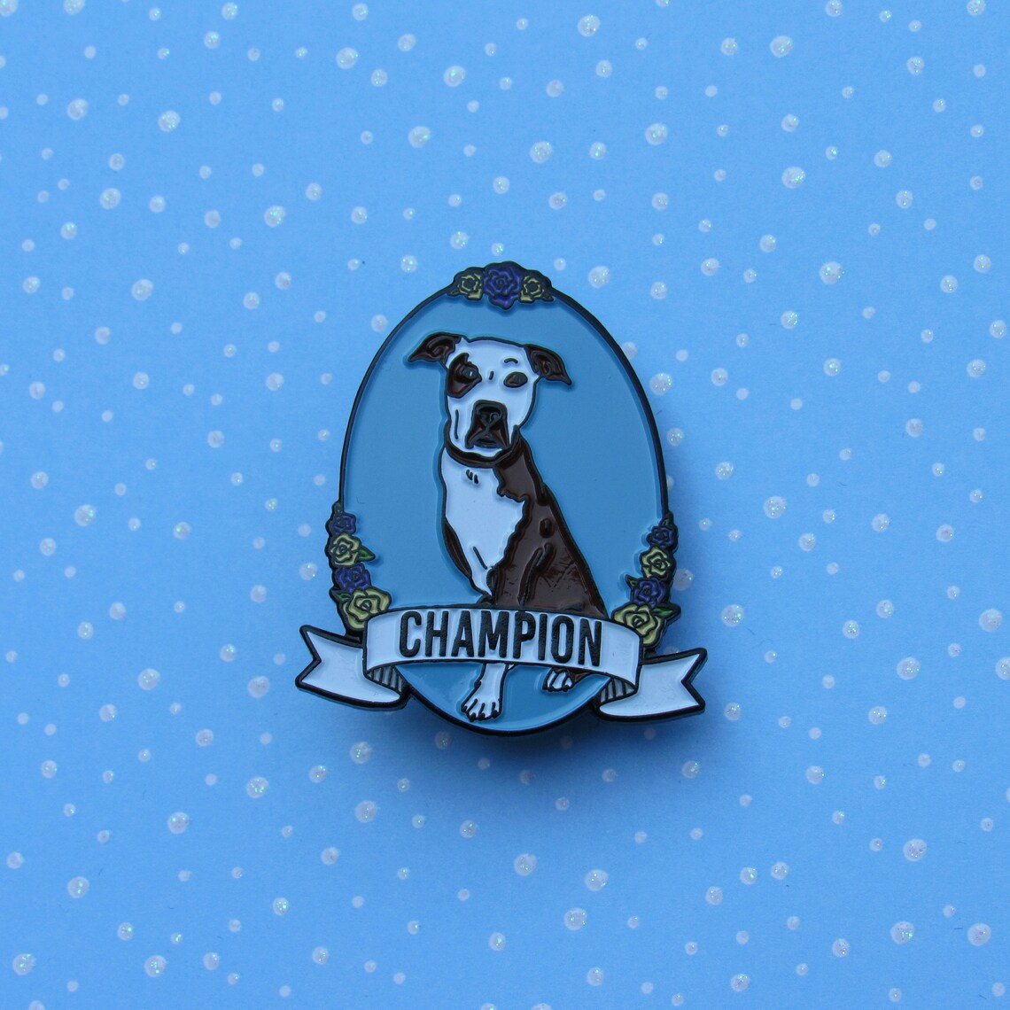 Champion Pin Parks and Recreation Pin Floral Pin - Etsy