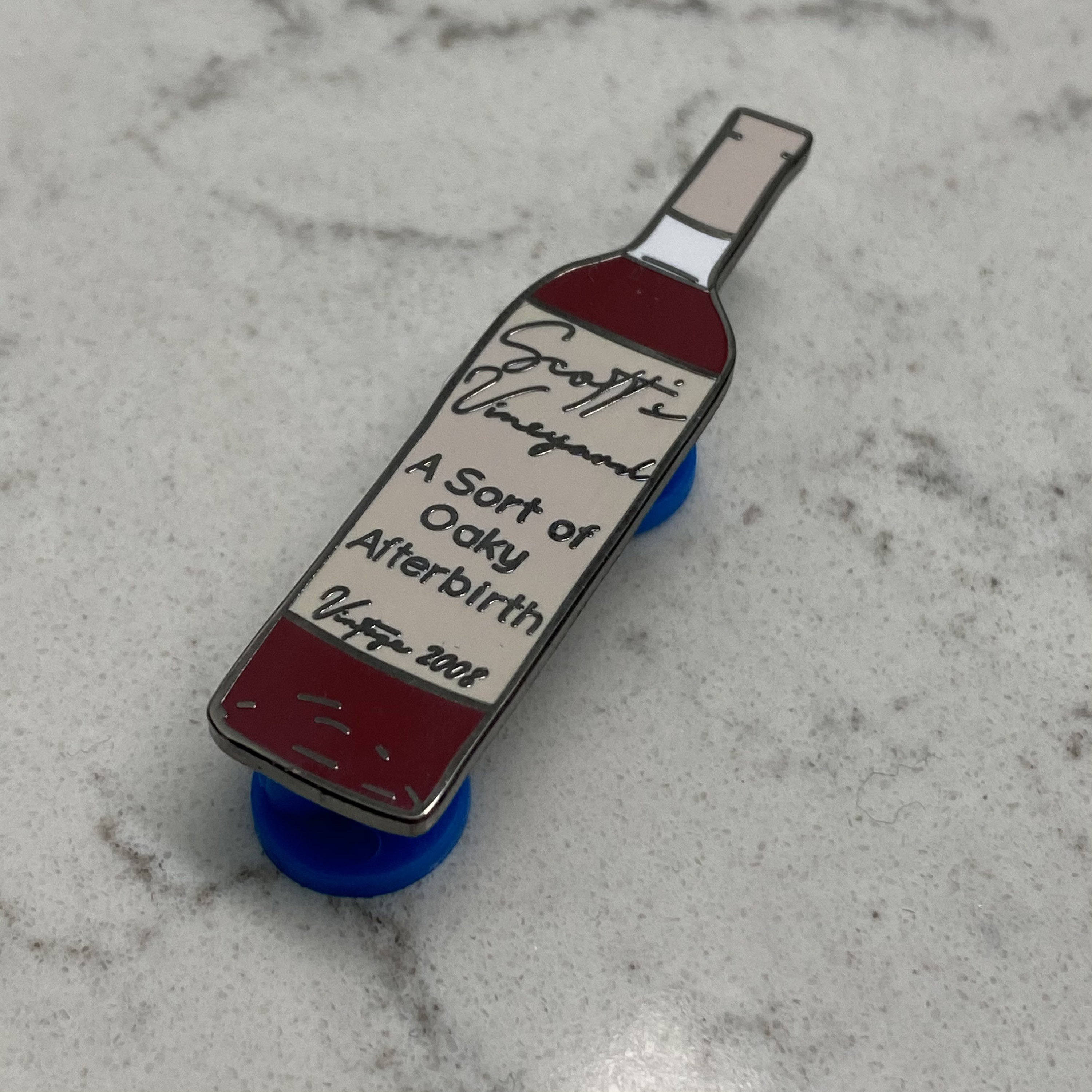 A Sort of Oaky Afterbirth Wine Bottle Pin, the Office Pin, Enamel Pin ...
