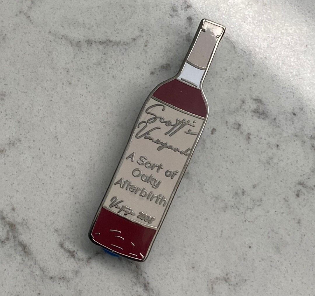 A Sort of Oaky Afterbirth Wine Bottle Pin, the Office Pin, Enamel Pin ...