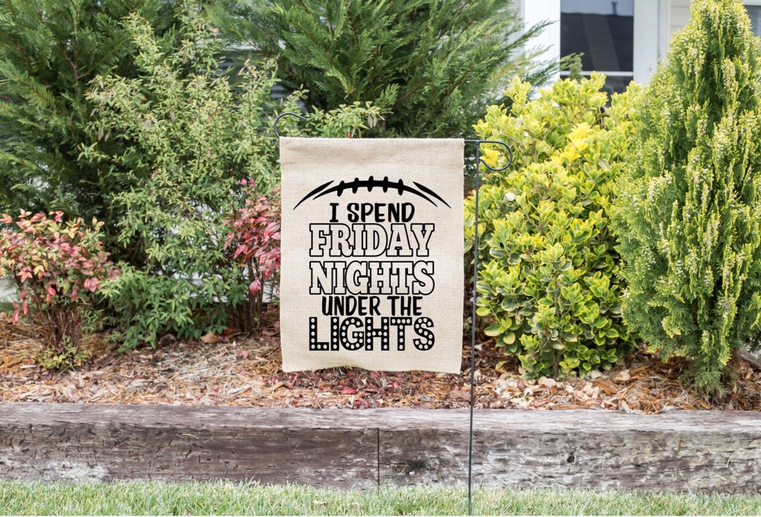 Friday Night Lights Football Flag/fall Flags/football Yard Sign/custom ...