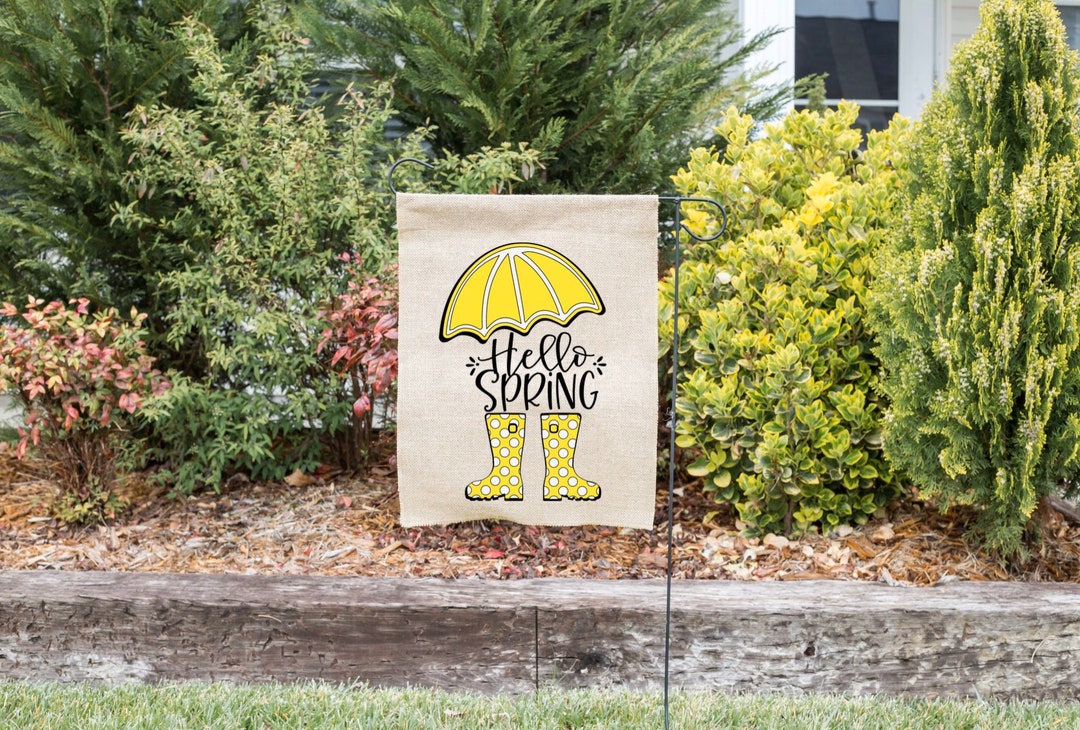 Hello Spring | Hello Spring Garden Flag | Spring Garden Flag | Spring ...