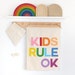 Kids Rule OK Banner, Wall Hanging - Etsy