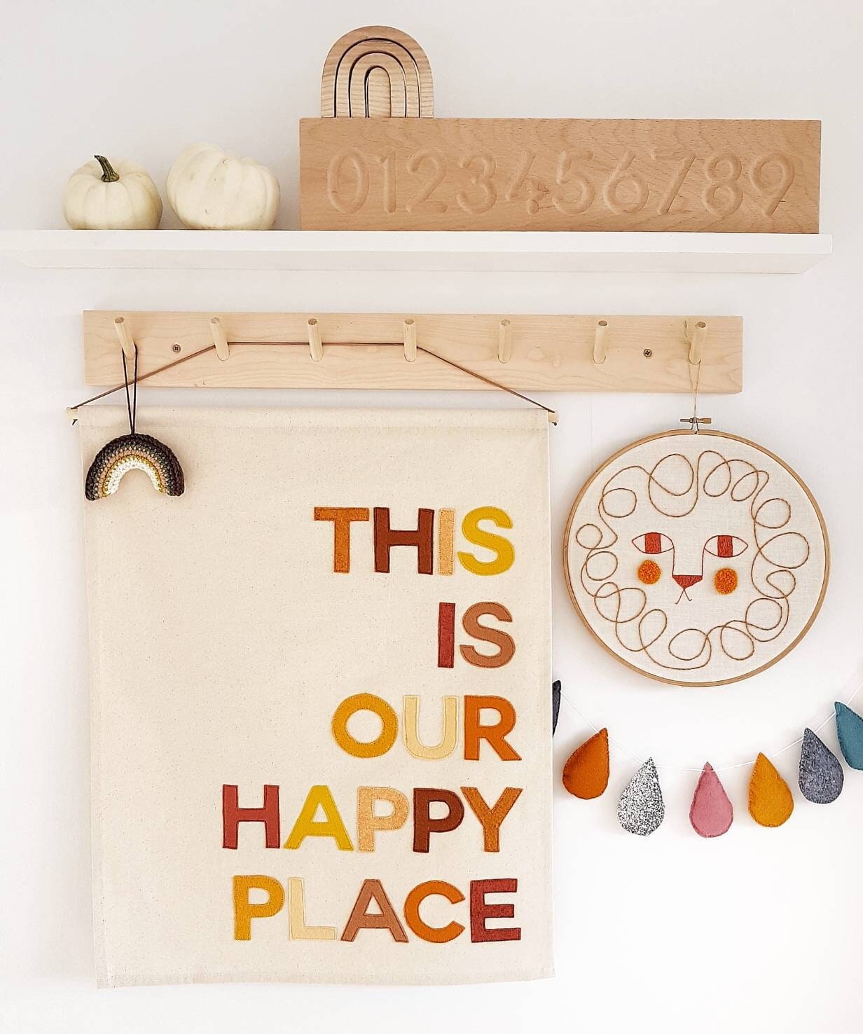 Custom Colour This is Our Happy Place Banner Wall Hanging | Etsy