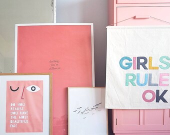 Girls Rule Banner - Etsy