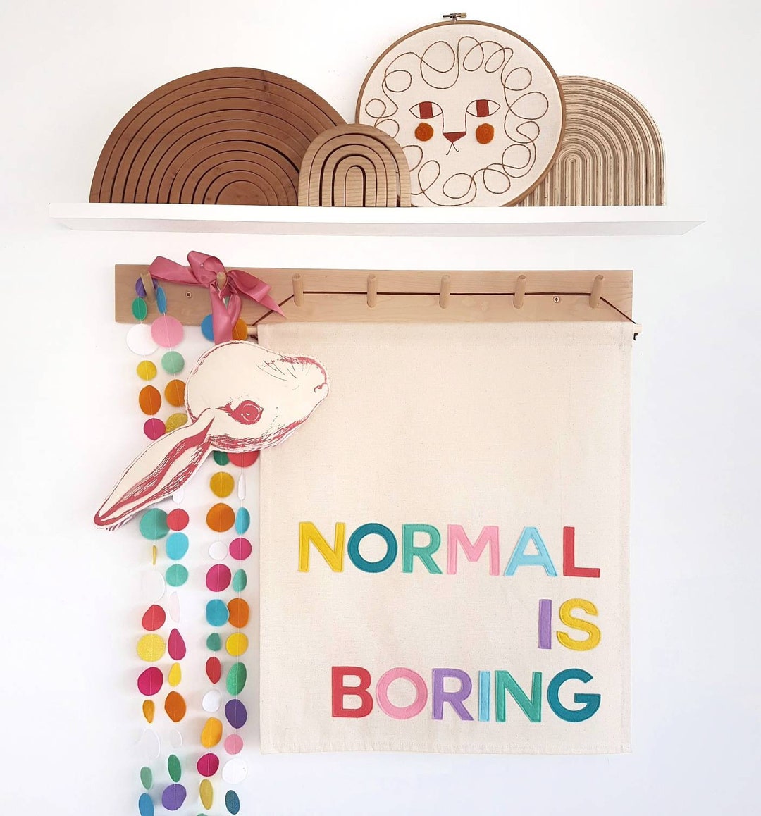 Normal is Boring Banner, Wall Hanging - Etsy