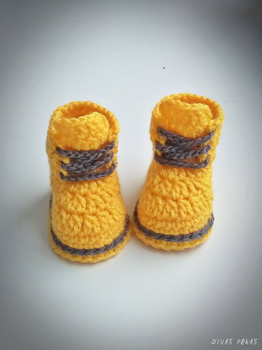 Botitas de crochet amarillas para bebé, botines para recién nacido ...