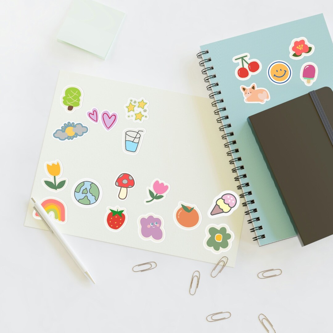 Cute Sticker Icon Sheet Set 20 Stickers Water-resistant Vinyl Sticker ...