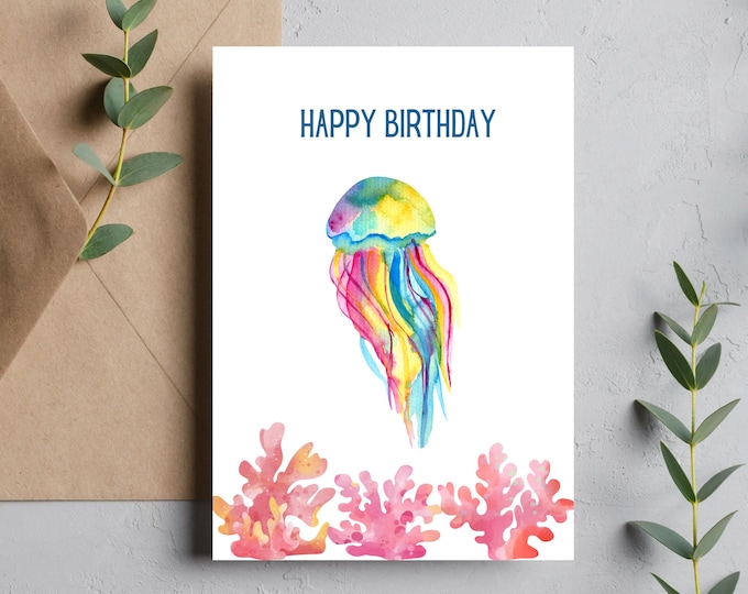 So Much Brighter Birthday Card | Jelly Fish Science Birthday Card ...