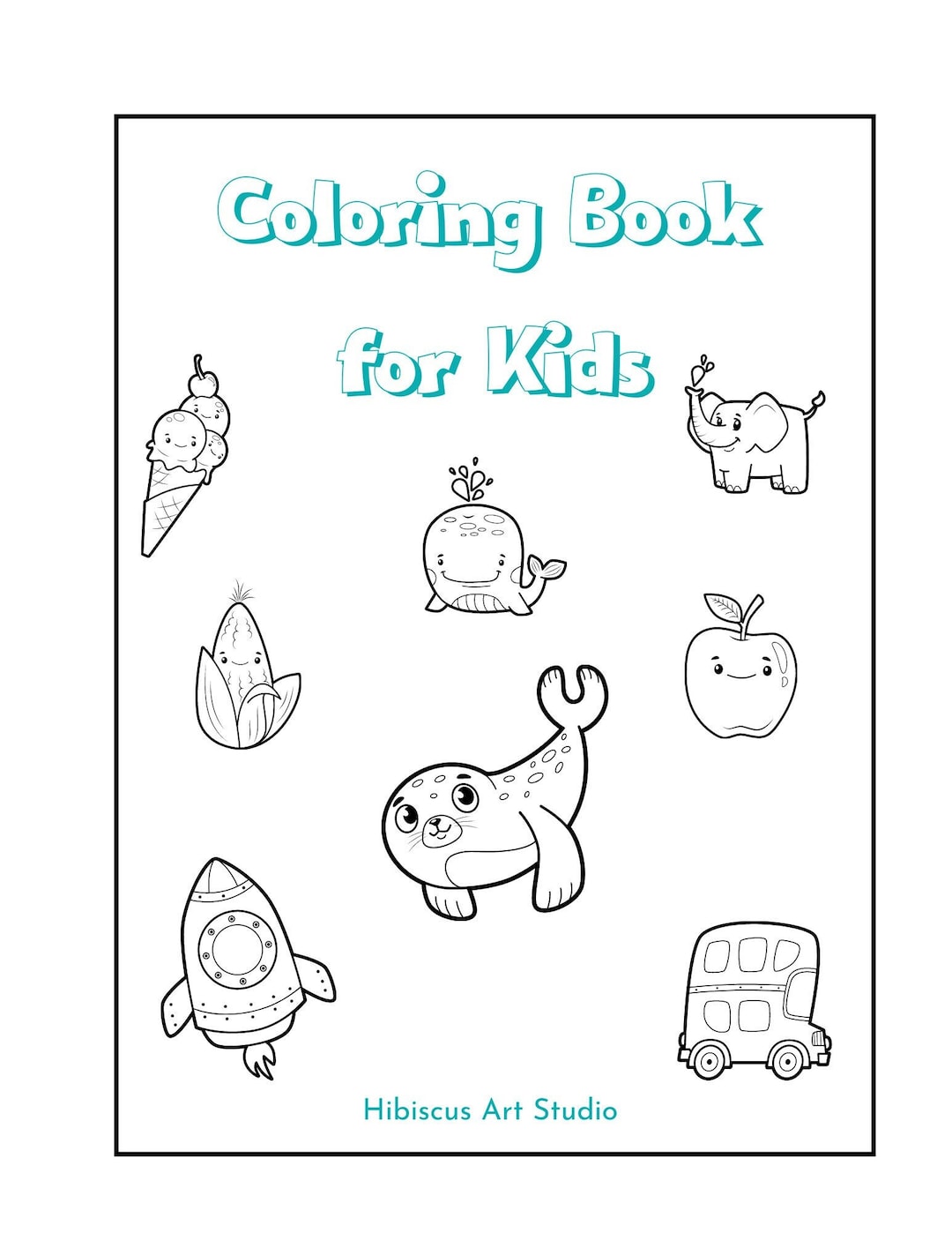 Printable Kids Coloring Book Coloring Pages Digital Download Instant ...