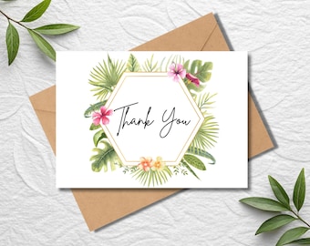 Tropical Sunset Thank You Digital Download Card - Etsy Canada