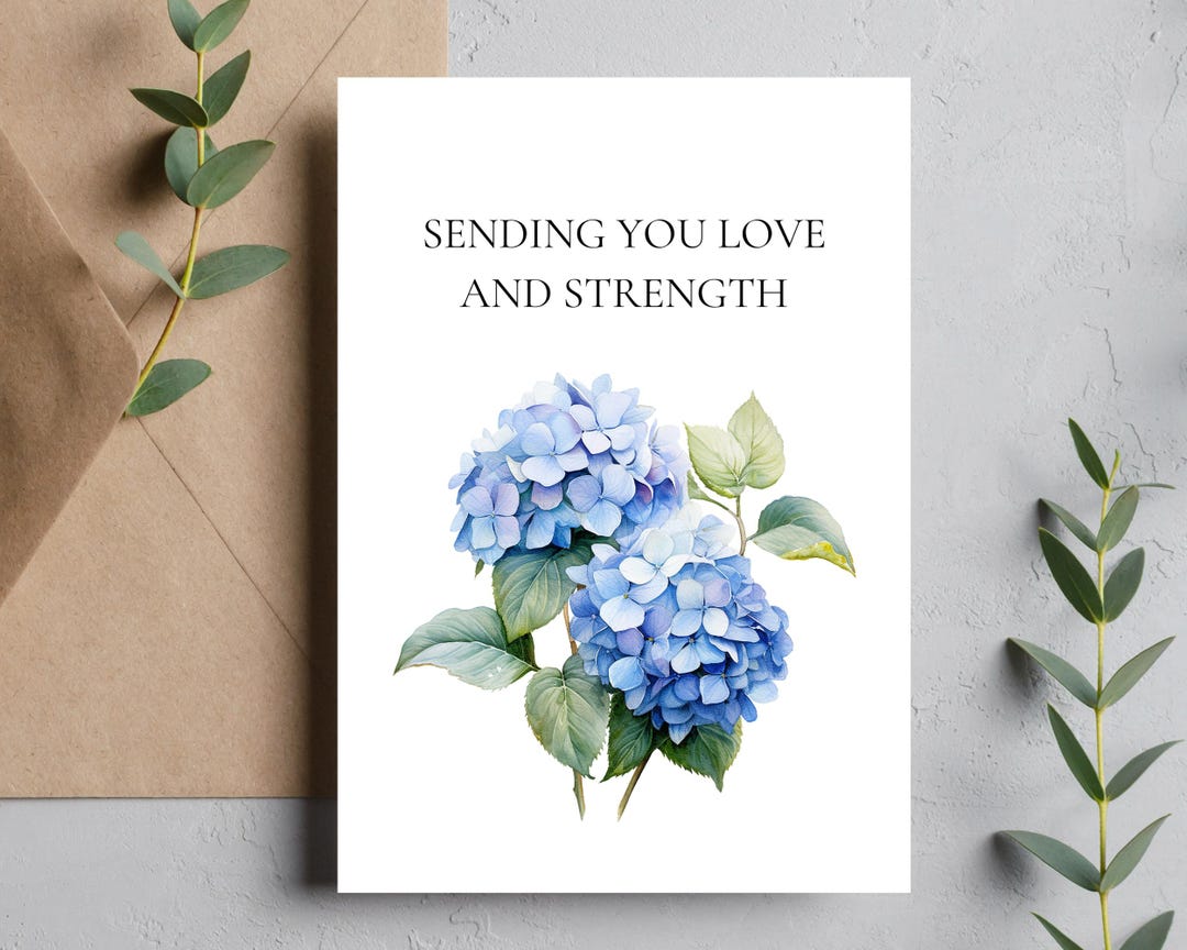 Sympathy Card Difficult Time Card Flowers Nature Blank Card Digital ...