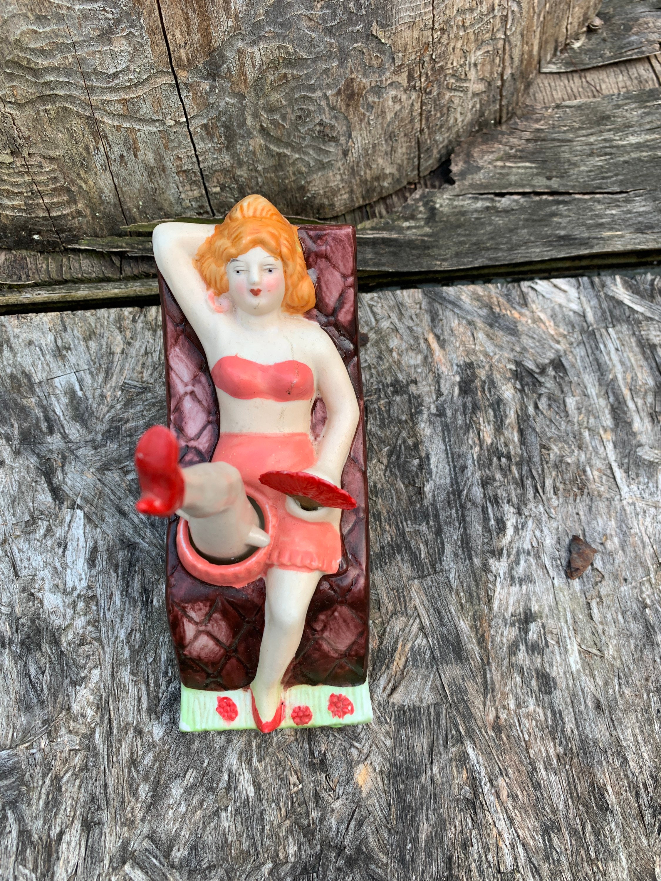 Vintage 1940s Japan Risqué Pinup Girl Naughty Nodder Ashtray Etsy