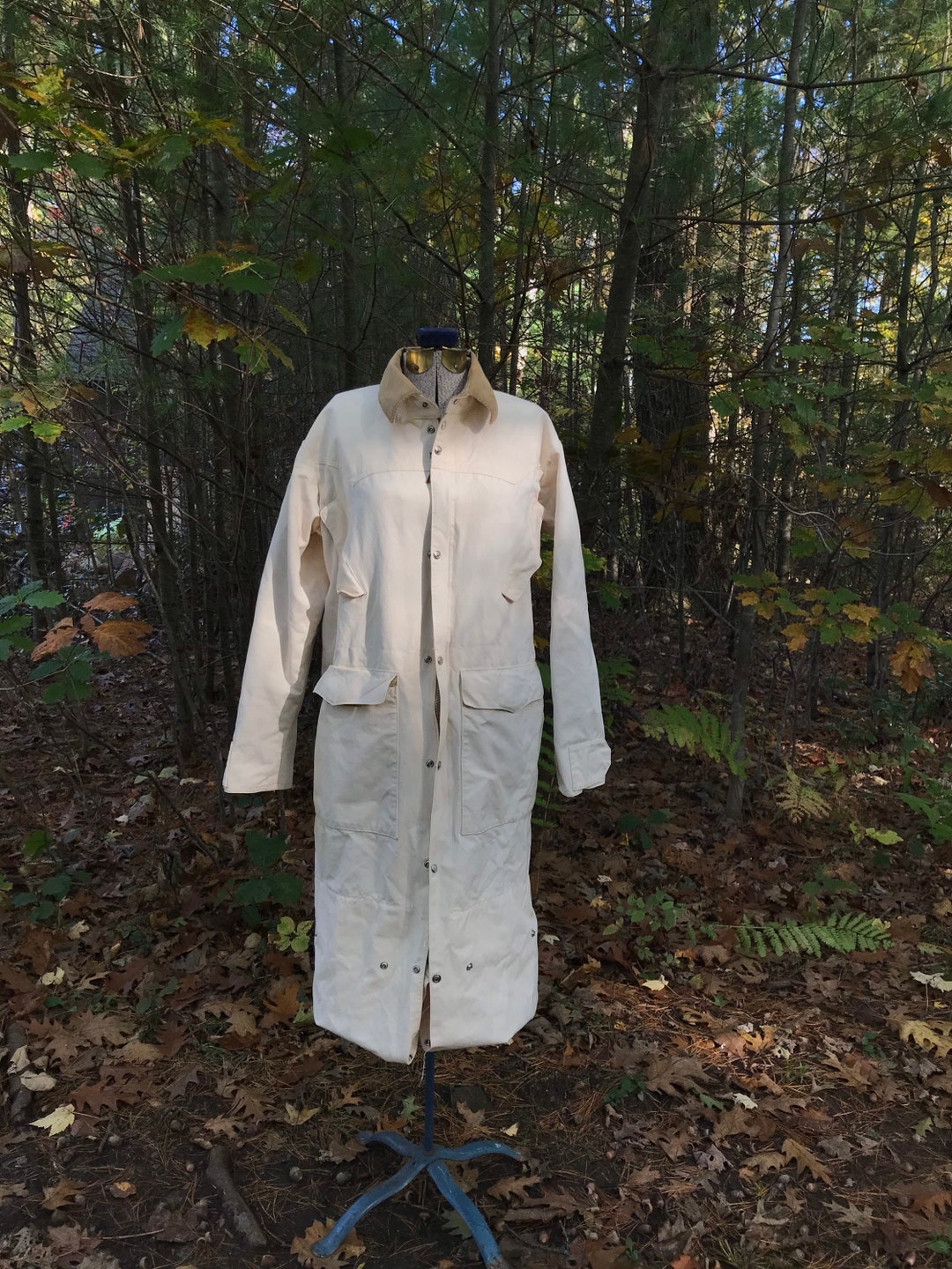 J Peterman Canvas Cream Schaefer Duster Coat Jumpsuit/ Size XS - Etsy