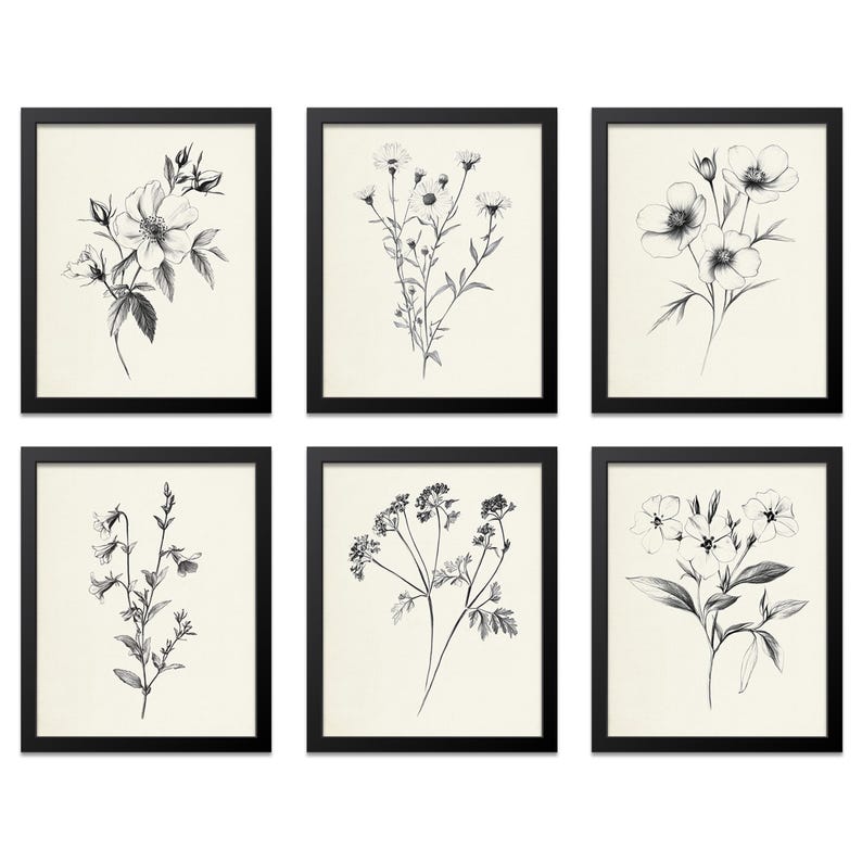 Vintage Botanical Sketch Prints, Botanical Prints, Giclee, Art Print ...