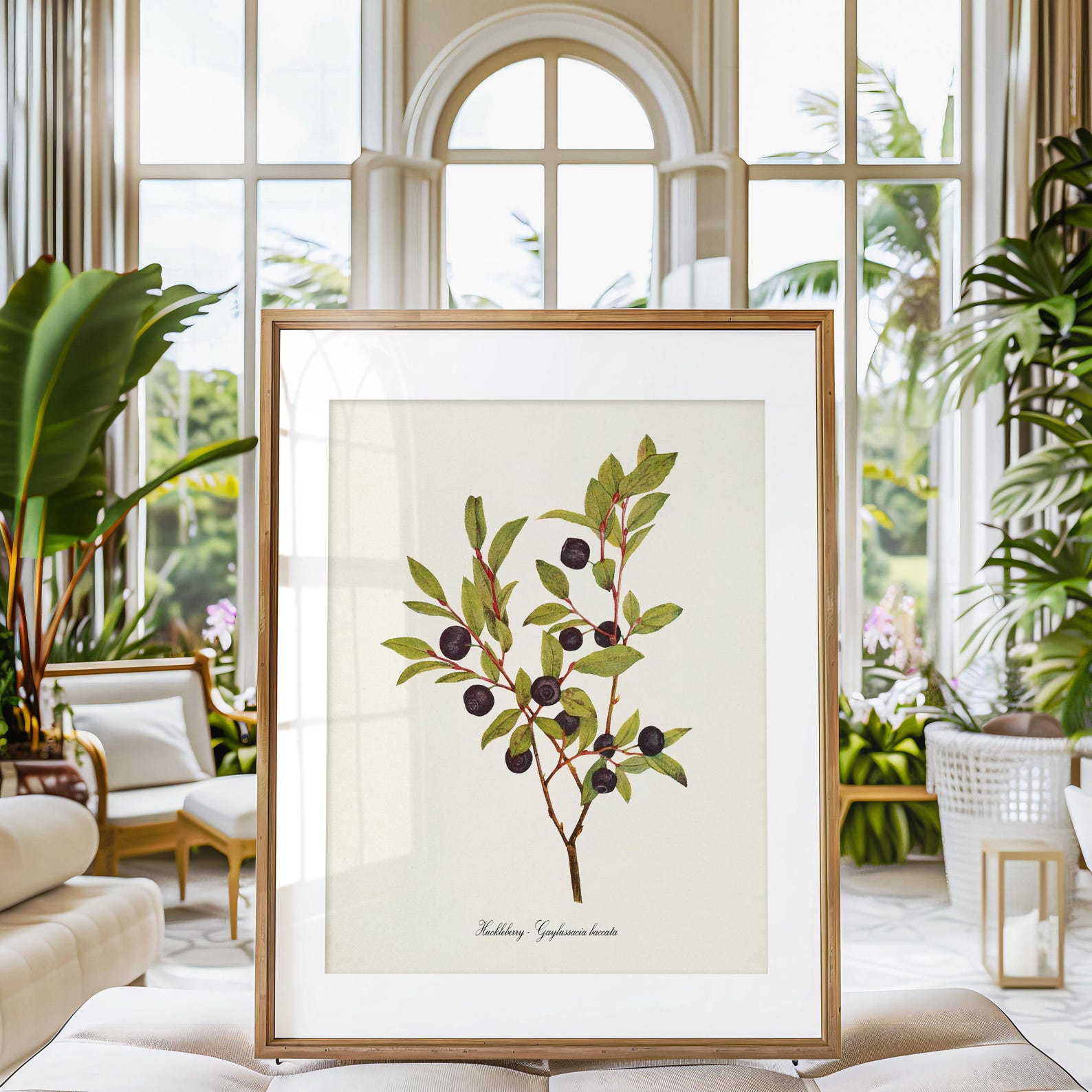 Huckleberry Botanical Print, Huckleberry Wall Art Print, Fruit Art ...