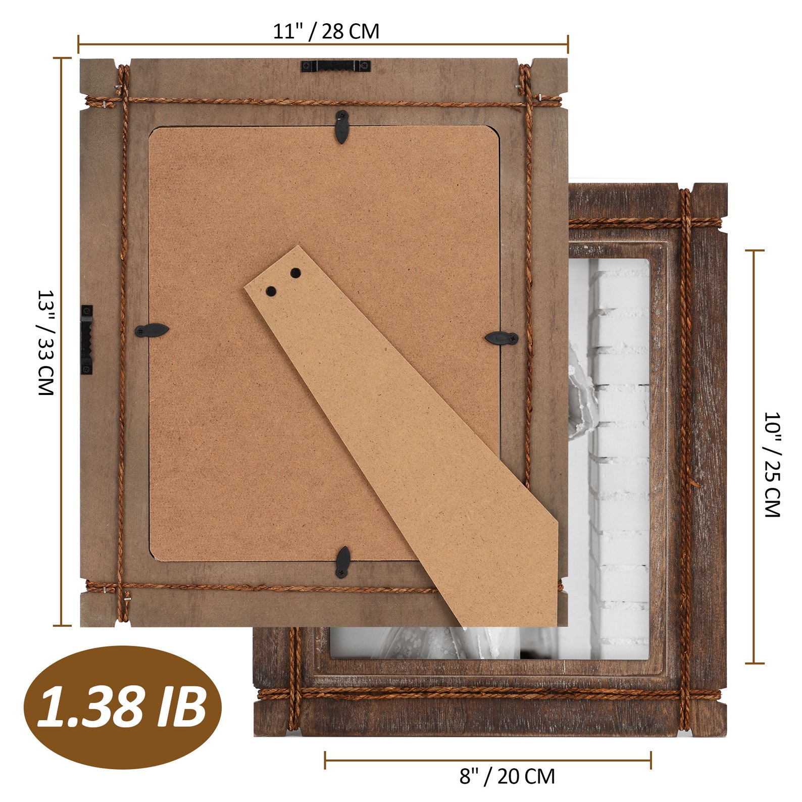 Wooden Picture Frame Vintage Style Rustic Looking Wood - Etsy