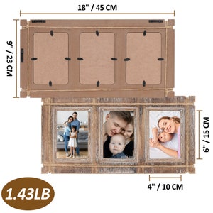 4x6 Wooden Photo Frame | Vintage Style Rustic Looking 4 by 6 Wood ...