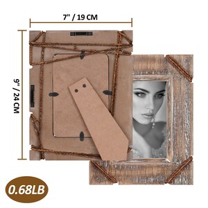 Personalized Wooden Picture Frame | Custom Vintage Style Rustic Looking ...