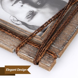 Vintage Style Rustic Looking Wood Picture Frames for Table Top or Wall ...