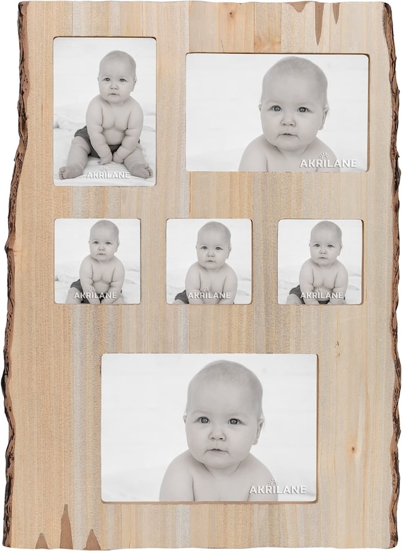 6 Openings Collage Photo Frame With Real HD Acrylic Rustic - Etsy