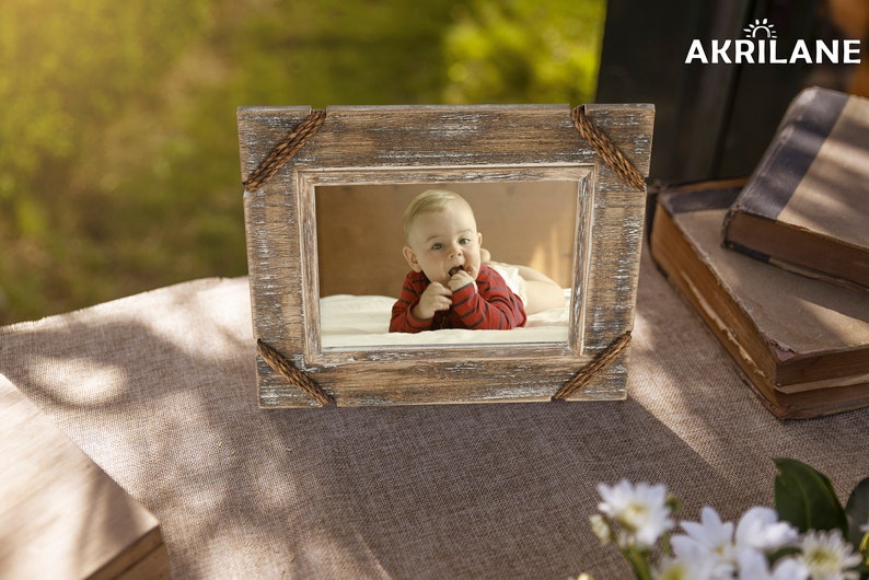 Wooden Picture Frame | Vintage Style Rustic Looking Wood Frames for ...