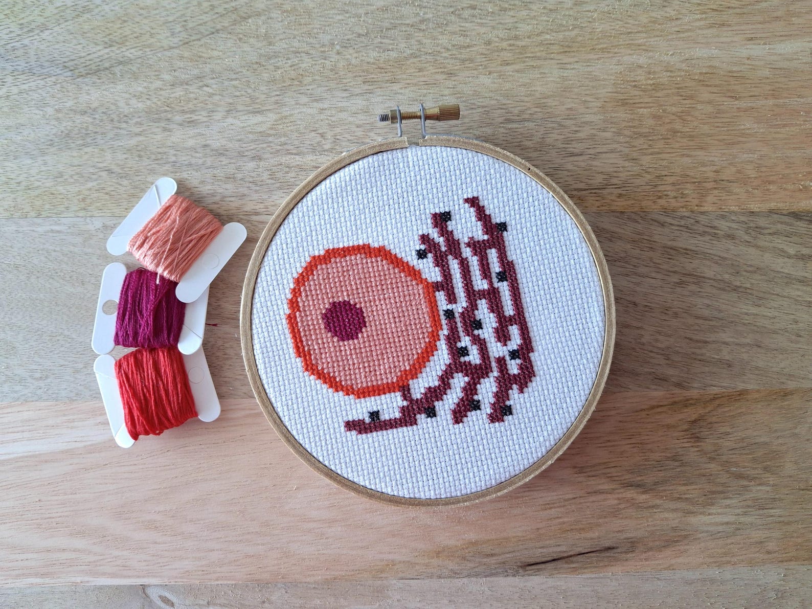 Nucleus Cross Stitch Pattern (with Endoplasmic Reticulum!) - PDF ...