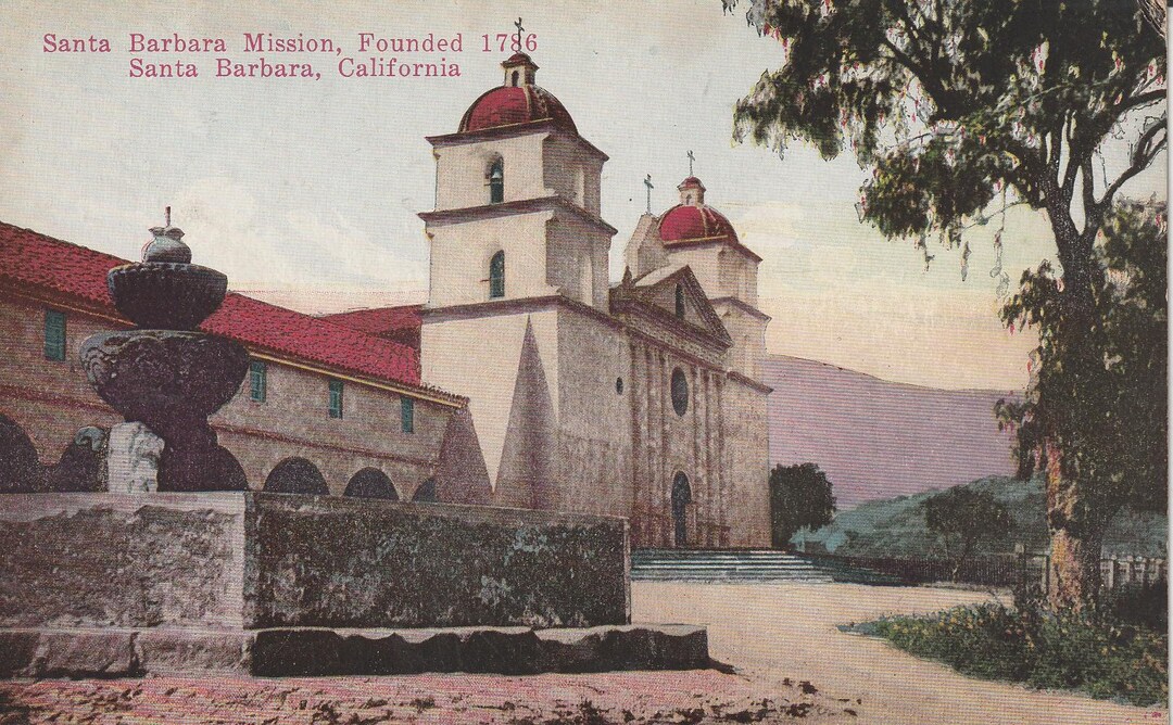CALIFORNIA Lot of 5 Vintage Postcards, SANTA BARBARA Unused...(lot14 ...