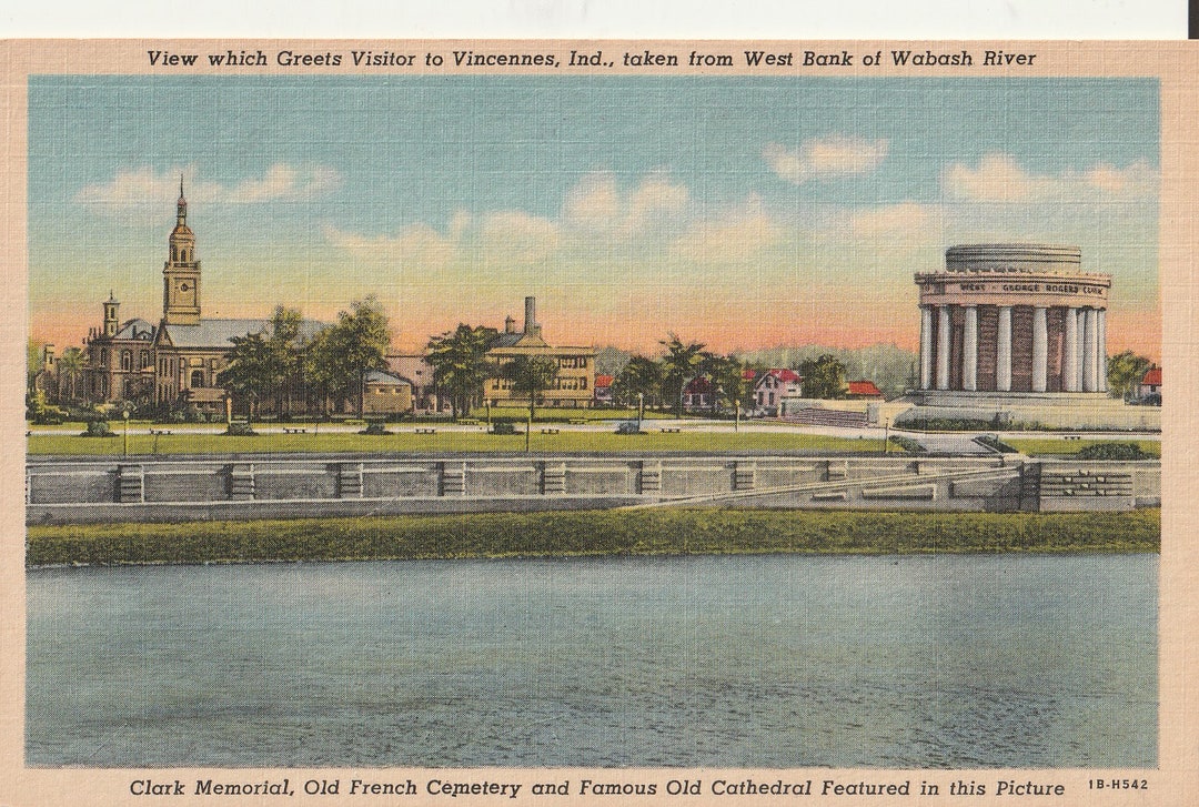 Indiana Lot of 5 Vintage Postcards, Vincennes Unused...lot29 - Etsy