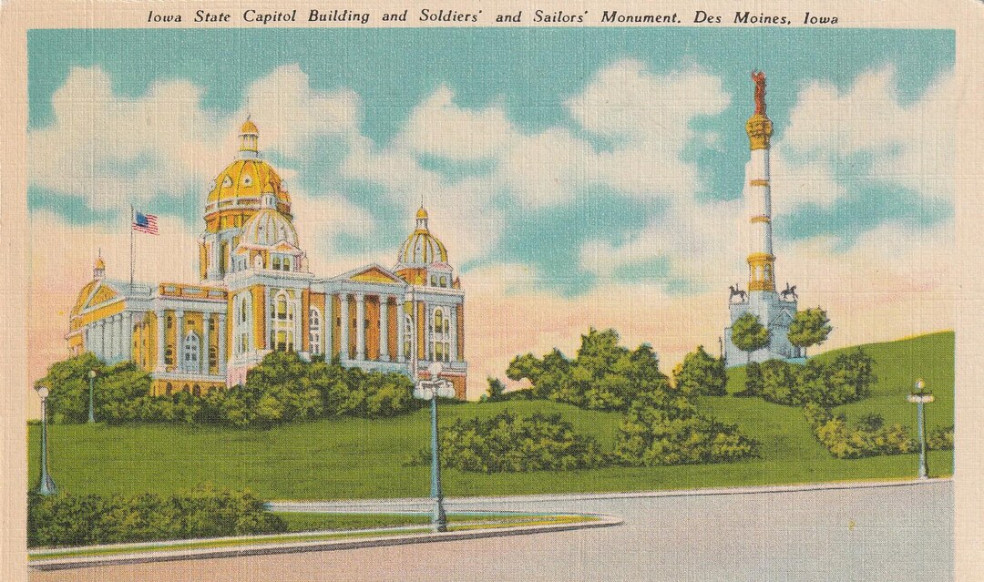 IOWA Lot of 5 Vintage Postcards, DES MOINES Unused...(lot279) - Etsy