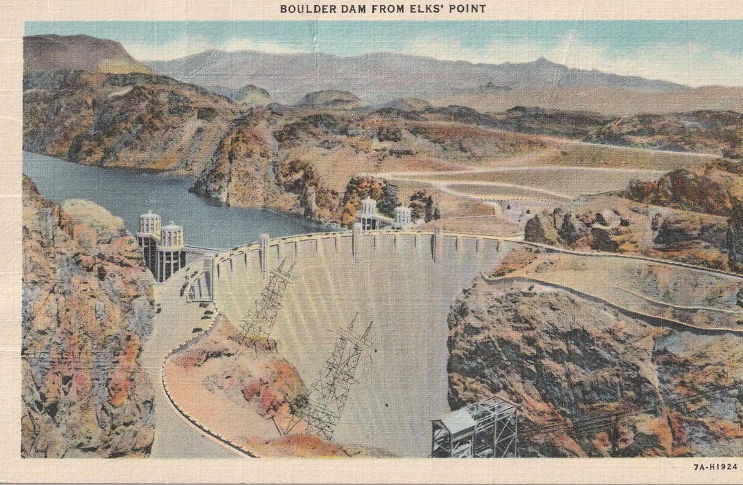 NEVADA Lot of 5 Vintage Postcards, BOULDER DAM Unused...(lot72) - Etsy