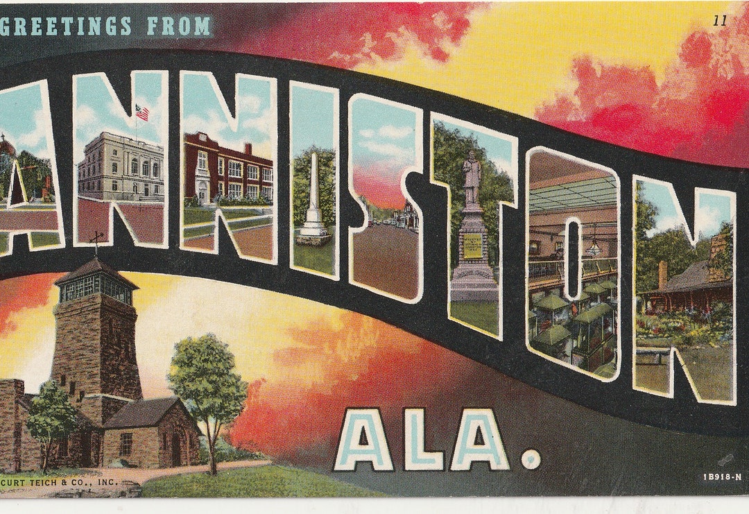 Alabama Lot of 5 Vintage Postcards, Anniston Unused...lot121 - Etsy