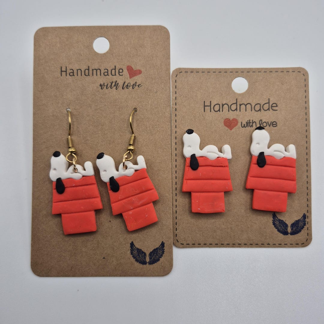 Polymer Clay Snoopy: Handmade Hook or Stud - Etsy