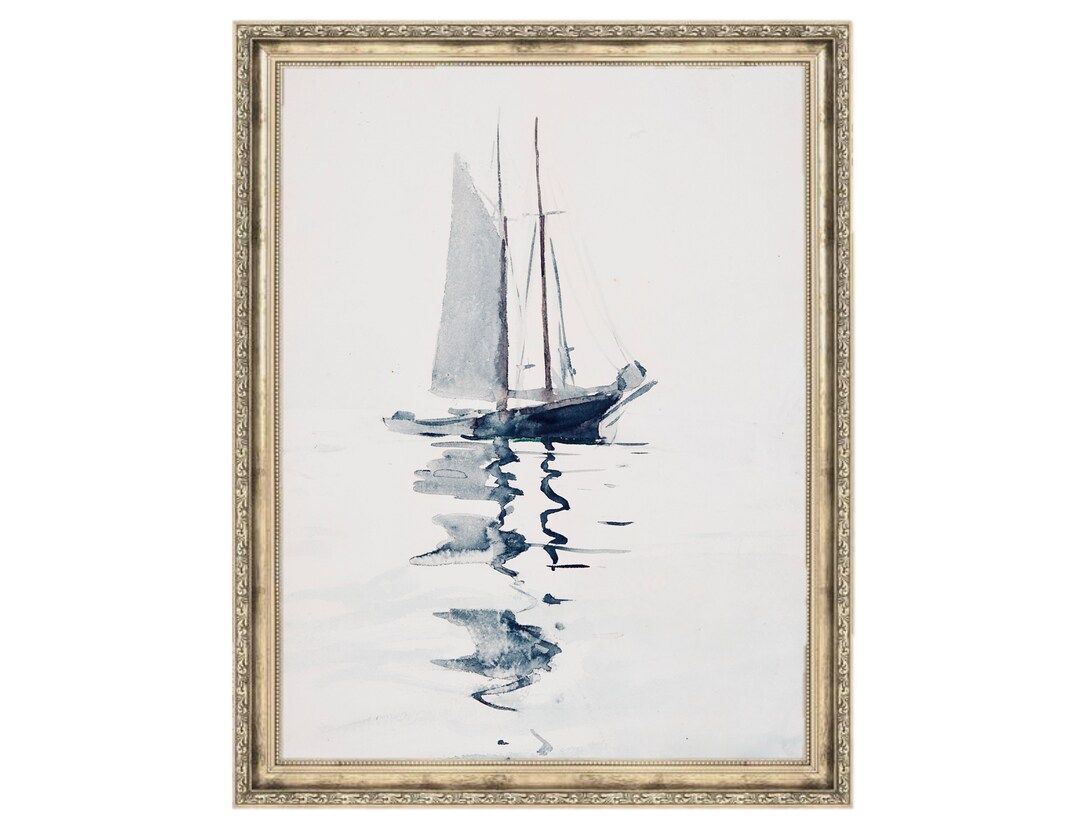 Reflection Vintage Painting Printable Wall Art - Etsy