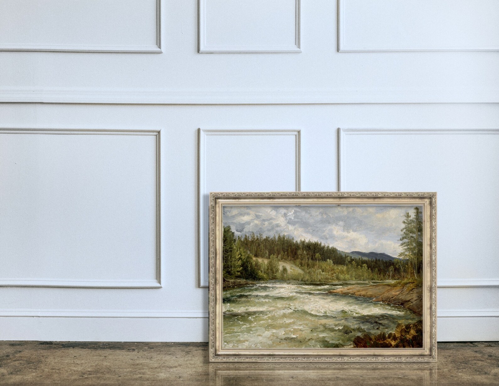 Fast River Antique Painting Vintage Art Prints Landscape - Etsy