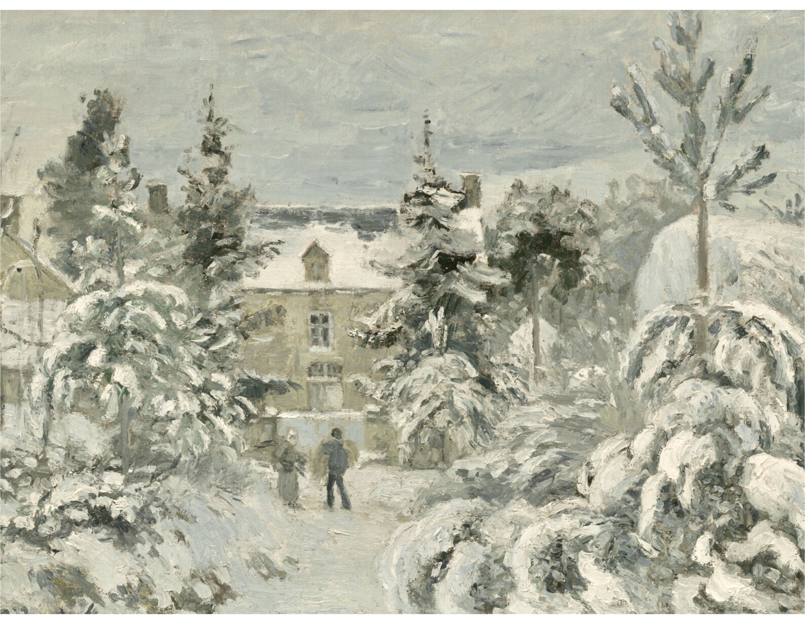 Snowy Trees Vintage Art Prints Neutral Holiday Decor - Etsy