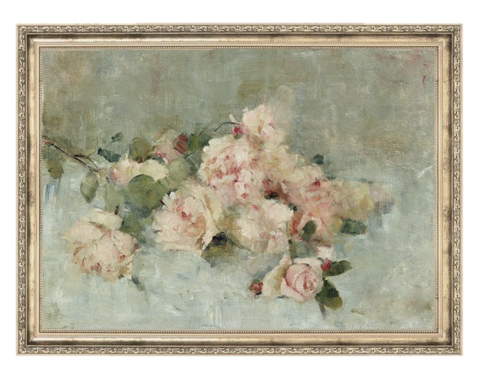 Antique Roses Vintage Art Antique Painting Still Life Painting Gallery ...